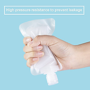 NUTAKI 15pack Portable Travel Fluid Makeup Packing Bag with Labels Refillable Travel Pouches-Sub Bags for Travel Tsa Approved Leakproof Toiletries Containers