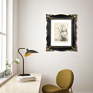 SIMON'S SHOP 11x14 Picture Frames Photo Frame in Black, Vintage Looking Wall Mounting Photo Frames