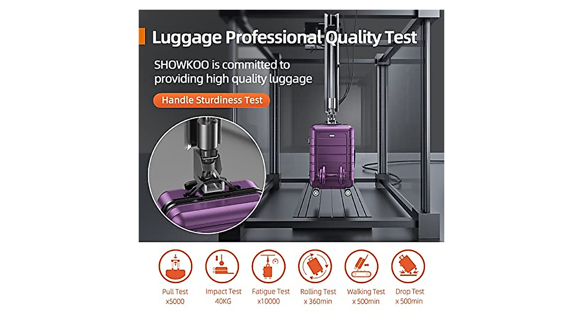 SHOWKOO Luggage Sets: Durable, Expandable 4-Piece Suitcase