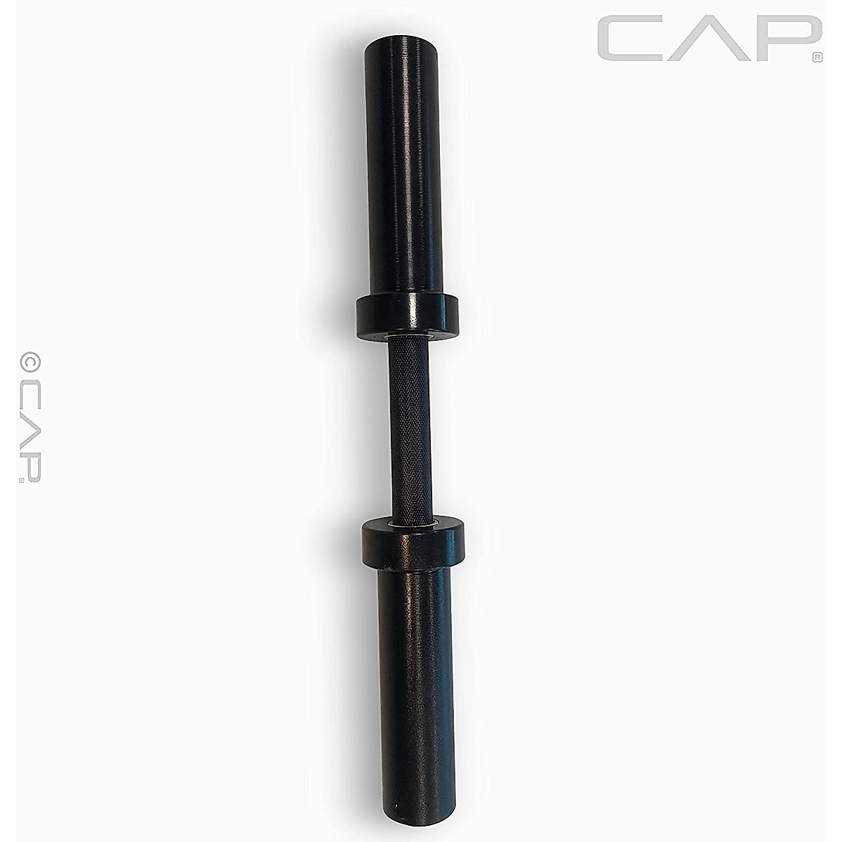 CAP Barbell 2' Solid Olympic Dumbbell Handle, No Collars, Black (New Version)