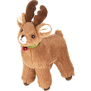 Bearington Jolly Reindeer Stuffed Animal, 6 Inch Christmas Stuffed Reindeer Plush, Ideal Small Christmas Stuffed Animals Gift for Toddlers, Kids & Teens