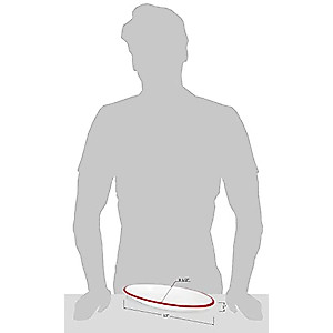 Red Co. Enamelware Metal Classic 13" Serving Oval Tray Platter, Solid White/Red Rim