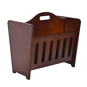 Wooden Newspaper Rack Magazine Rack Data Storage Rack Display Stand Home Small Bookshelf (Color : Brown, Size : 40x27x38cm)
