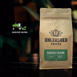 Unleashed Coffee-Harvest Blend Medium Roast Ground Coffee 2lb