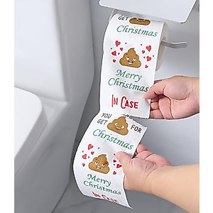 Funny Christmas Toilet Paper Roll 3-ply Funny Christmas Gifts for Coworkers Office Fun Gifts for Dad Mom Cool Novelty Gifts Mens Womens Cute Boyfriend Girlfriend Grandma Wife Husband