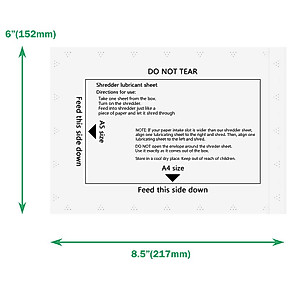 laffeya Paper Shredder Sharpening & Lubricant Sheets & Shredder Cleaning Sheets (12 Pack)