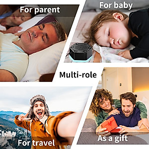 WowSleep High Fidelity White Noise Sound Machines with 30 Unique Non-Looping Soothing Sounds 12 Colors Night Light 4 Timers 10-Level Brightness 32-Level Volume and Memory Function