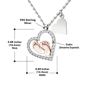 Aphrodite's Mama To Be, Baby Feet Heart Necklace First Time Mom Gift, Newborn Essentials Gifts for New Mom, Baby Shower Gifts, New Mom Gifts, Mom Gifts, New Mom Essentials, Expecting Mother Jewelry