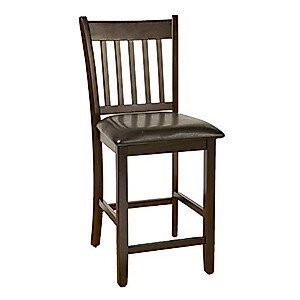 Alpine Furniture Capitola Faux Leather Counter Height Pub Chairs (Set of 2)
