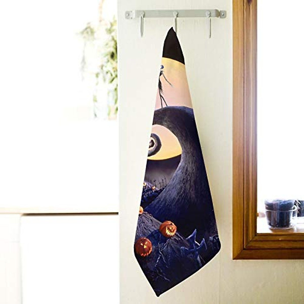 MSGUIDE The Nightmare Before Christmas Hand Towels Ultra Soft Highly Absorbent Bathroom Towel Multipurpose Thin Kitchen Dish Guest Towel for Hotel, Gym and Spa Christmas Decor (27.5" x 15.7")