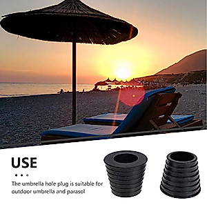 Yardwe 6 Pcs Rubber Umbrella Outdoor Patio Umbrella Base Outdoor Tables Parasol Hole Plugs Table Umbrella Plug Table Umbrella Stand Outdoor Umbrella Hole Accessories Umbrella Fixing Plug