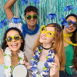 RUODON 3 Pack Ponytail Headband Feather Party Head Bopper Headband Feather Headwear Accessory, One Size, Blue