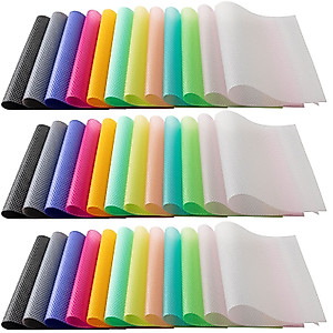 60 Pcs Refrigerator Liners Washable Refrigerator Shelf Liners Waterproof Refrigerator Mats Home Kitchen Gadgets Covers Pads for Drawer Cabinet Freezer Glass Shelf Wire Shelving Cupboard
