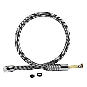 MaxSen Pre-rinse Sprayer Hose Stainless Steel Hose 38"(960mm) for Faucet Replacement Kit Brass Dish Spray Hose For Commercial Kitchen Sink Faucet