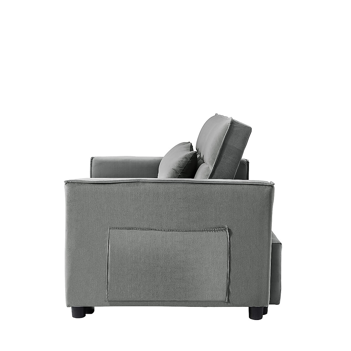 ERYE Modern 2 Seaters Loveseat Sofa&Couch W/Pull Out Sleeper Couch Bed and Adjustable Backrest Convertible Sofabed Bring Side Storage Pockets for Home Apartment Office Living Room Furniture Sets