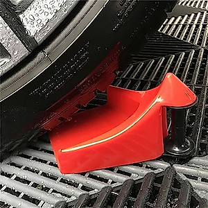 zipelo Car Hose Guide, 4 Pcs Tire Hose Roller Prevents Snagging Under Tire, Car Detailing Tire Hose Guide Roller to Avoid Stuck, Wire Cable Guide Washing Tool, Universal Car Accessories (Red)