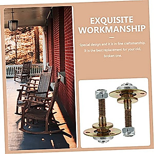 DOITOOL 4pcs Rocking Chair Bearing Rocker Glider Mechanic Accessories Machine Screws Glider Rocker Parts Patio Chair Screws Glider Chair Hardware Rocking Chair Connecting Piece Iron Nut