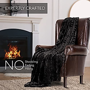 Luxury Plush Blanket - Cozy, Soft, Fuzzy Faux Fur Throw Blanket for Couch - Ideal Comfy Minky Blanket for Adults for Cold Nights by Everlasting Comfort
