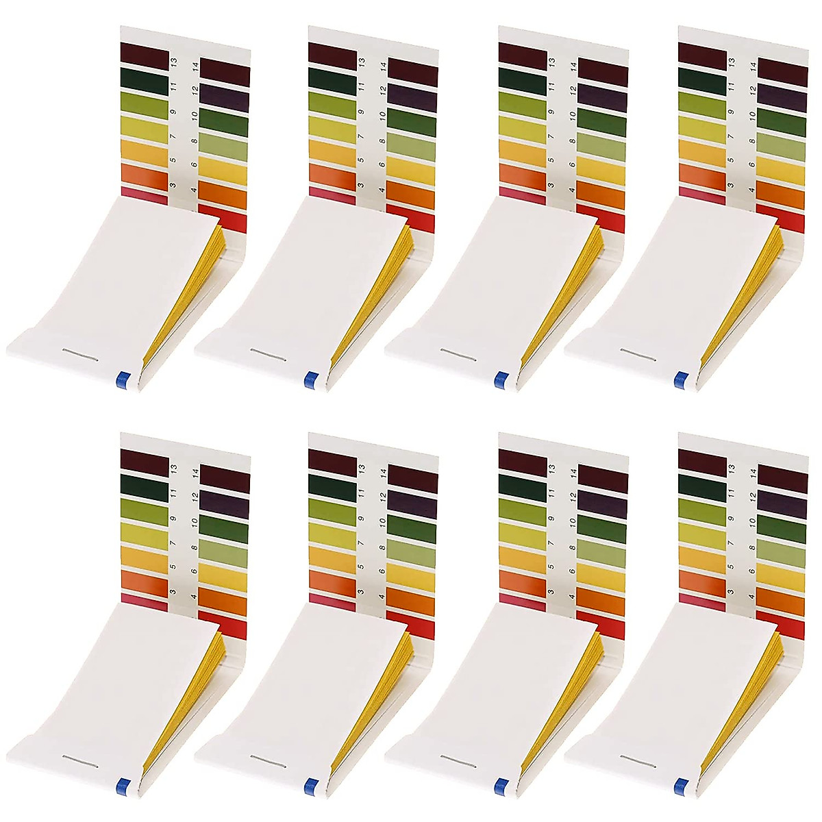 Famgee 8 Pack 640 Pieces PH Test Strips, Universal Litmus Indicator 1-14 pH Testing Paper for Testing Soil Water Saliva Urine Water Food Fish Tank Aquariums Ponds