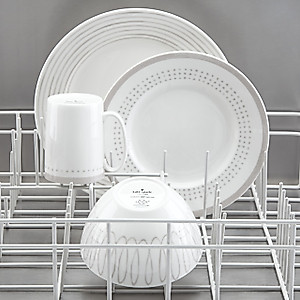 Kate Spade New York Charlotte Street East Grey 4pc Place Setting, White