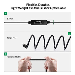 W WDX MAST DYNAPOINT LIMITED VR Link Cable,CompatibleWith Oculus Quest 2 Link Cable 26ft,USB 3.1 to USB C for Quest 2/Steam VR Virtual Reality Headset Game Connection PC,8M