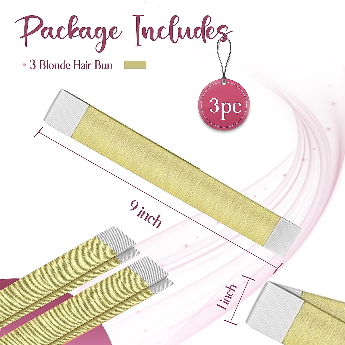 Women's Hair Bun Maker Tool - French Twist Fold Wrap Snap Hair Accessories by Andlane (3 Blonde)