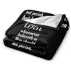 God So Loved The World John 3-16 Cross Christmas Throw Blankets Cozy Lightweight Decorative Blanket for Women Men and Kids