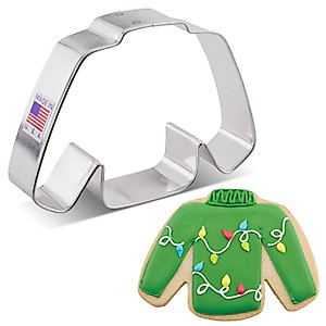Ugly Christmas Sweater Cookie Cutter 4.25" Made in USA by Ann Clark