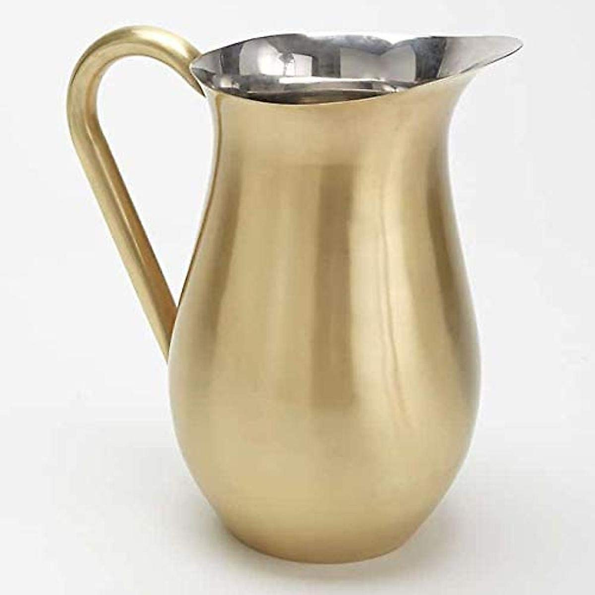 American METALCRAFT, Inc. American Metalcraft BWPG84 Bell Pitcher W/Ice Guard, Satin Finish, Gold, 84-Ounces