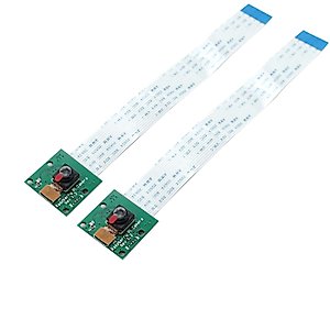 DEVMO 2 Pcs 5 Million Pixels CSI Interface Camera Module with 15cm 6 Inch Flexible Cable Compatible with Raspberry Pi 3, 3B+, 4 and Model A/B/B+