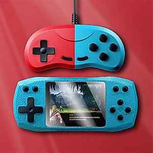 Acuvar Retro Handheld Video Game Console with 620 Classic Games, Micro USB Rechargeable, 3 Inch LCD Screen, MultiPlayer and TV Support. Includes TV Connection and Extra Remote for Boys Girls (Blue)