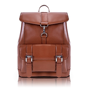 McKlein USA Women's Mcklein 88024: Leather Laptop Backpack, Brown, One Size