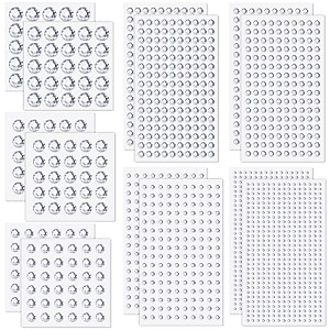 2032 Pieces Self Adhesive Face Gems Stick on, Cridoz Hair Gems Rhinestones Stickers Bling Jewels for Makeup, Crafts, Home Decor Scrapbooking Embellishments, 7 Sizes 3mm/4mm/5mm/6mm/8mm/10mm/12mm