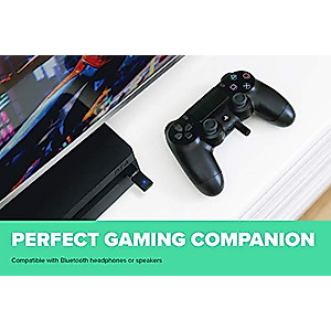 Creative BT-W3 Bluetooth 5.0 USB-C Audio Transmitter, aptX LL and aptX HD, 3.5 mm Analog Mic for Voice Chat Support, Codec Indicator and Selection, Plug-and-Play for PS4, Nintendo Switch, PC, and Mac