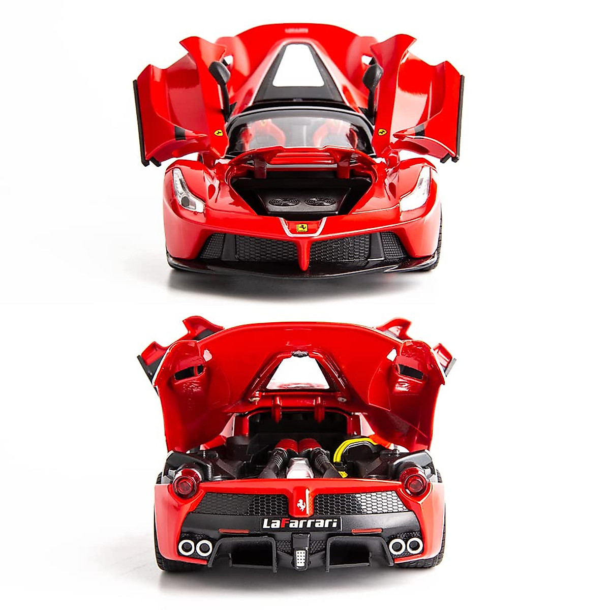 BDTCTK 1/22 Compatible for Ferrari Car Model Pull Back Car with Sound and Light for Kids Boy Girl, Vehicles Diecast Cars Model(Red)