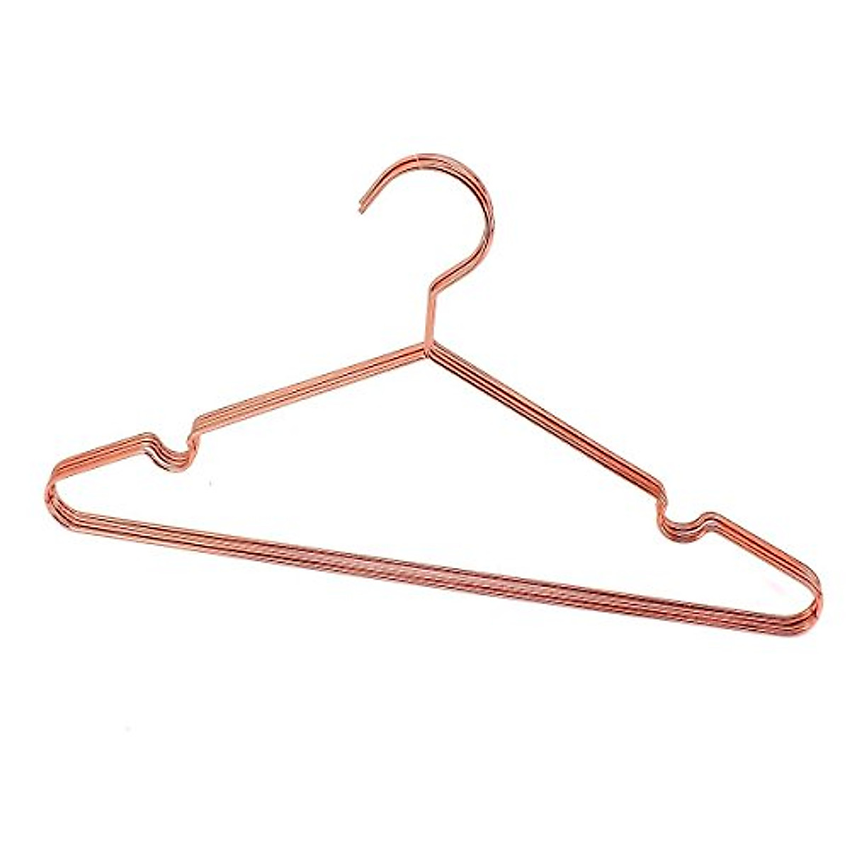 10Pack Koobay 13" Children Rose Copper Gold Shiny Metal Wire Top Clothes Hangers for Shirts Coat Storage & Display