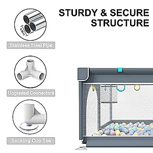 Extra Large Baby Playpen(79x63x26inch),Packable & Portable Play Pens for Babies and Toddlers, Baby Play Yards with Balls, Kids Indoor & Outdoor Activity Center, Baby Fence with Breathable Mesh