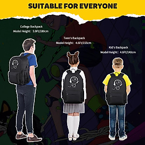 SAMIT Anime Luminous Backpack with USB Charging Port & Anti Theft Lock &Pencil Case Daypack Laptop Backpack