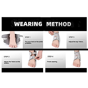 Ankle Support Brace Sleeves, 1 Pair Comfortable Ankle Brace Stabilizers with Adjustable Wraps, Breathable Ankle Bandages Protectors Guards for Sports, Joint Pain Relief, Injury Recovery (Black, L)