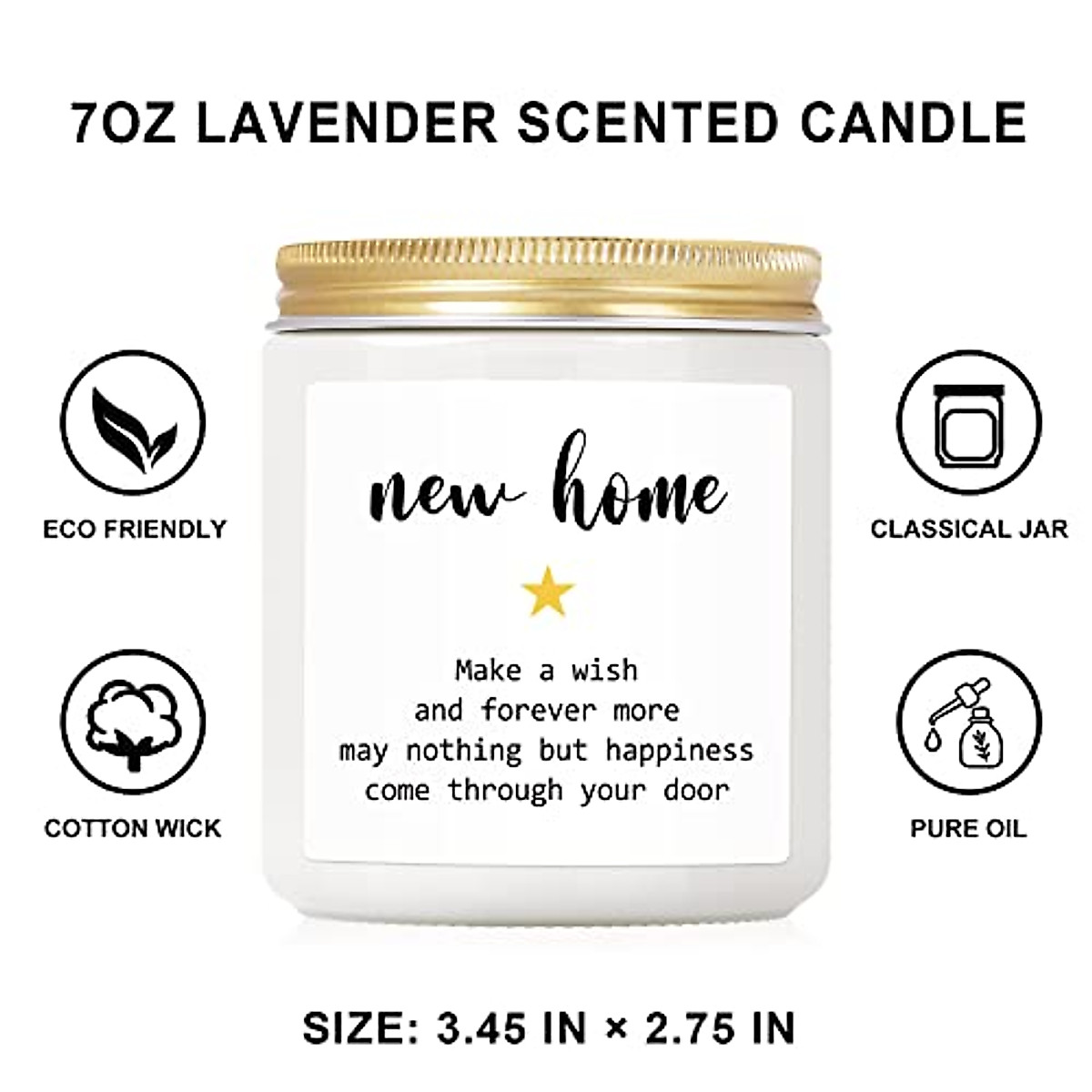 Housewarming Gifts, Housewarming Gifts for New Home, House - New Home Gifts for Home, Housewarming Gifts for Women, Men - Moving Away Gifts, Mothers Day Gifts, 7 oz Lavender Scented Candle