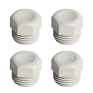 Aopin Garden Lawn Misting Nozzles PP 2mm / 0.079" Atomizing Mister Sprayer Nozzle Suitable For Outdoor Cooling, Garden Irrigation, Fountain, Crop Nutrient Injection, Greenhouse 4 Pcs