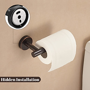 BigBig Home Bronze Toilet Paper Holder, Bathroom Toilet Roll Holder Oil Rubbed, Farmhouse Toilet Tissue Holder ORB Rustic Wall Mounted
