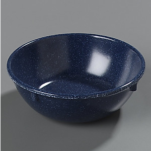 Carlisle FoodService Products Dallas Ware Reusable Plastic Bowl for Buffets, Home, and Restaurants, Melamine, 10 Ounces, Café Blue, (Pack of 48)