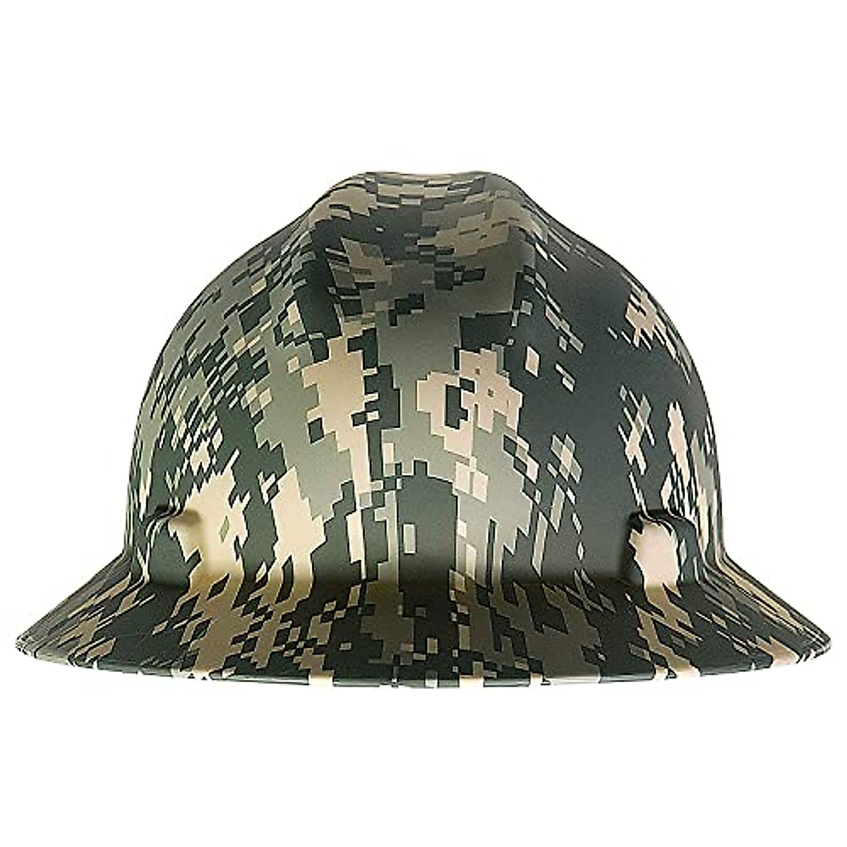 MSA 10104254 Freedom Series V-Gard Full-Brim Hard Hat With Fas-Trac III Ratchet Suspension, Polyethylene Shell, Self Adjusting Crown Straps - Standard Size in American Camouflage