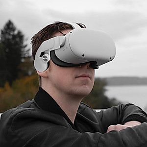 Geekria 1 Pair Ear Protector Enhanced Sound Compatible with Meta Quest 2 VR Headset Sound Collector Earflap Headphone Extension Gaming Accessories (White)