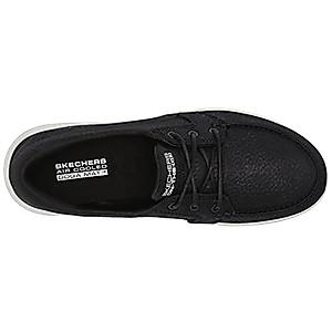 Skechers Womens Boat Shoe, Black ,7 medium US