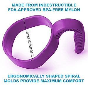 Hyturtle 1Pcs Stylish and Functional Purple Tumbler Handle For 20oz Cups - Secure Grip, Lightweight, Dishwasher Safe - Ideal for Travel and Outdoor Activities - BPA Free