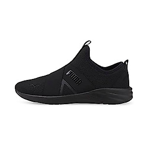 PUMA Womens Better Foam Prowl Slip On Cross Trainer, PUMA Womens Black-PUMA Womens Black, 7
