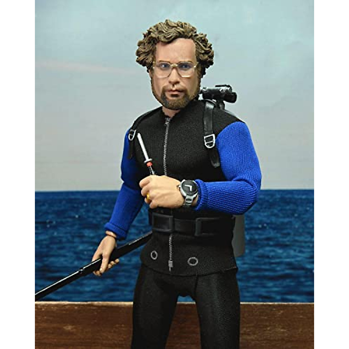 NECA Jaws Shark CAGE Hooper 8IN Clothed Action Figure