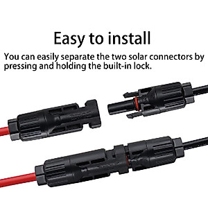 HCFeng XT60 to M-C-4 Solar Charge Adapter Cable,12AWG Power Solar Male Female Connector to XT60 Adapter Extension Cable for Battery Pack, Portable Power Station, Solar Generator[0.6M/2FT]